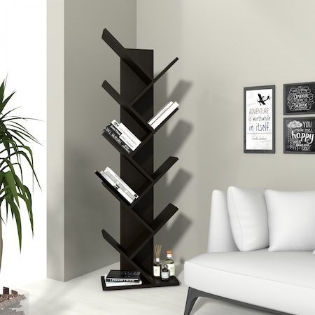 Raft pentru carti, 43x20x143cm, Wenge - eMAG.ro