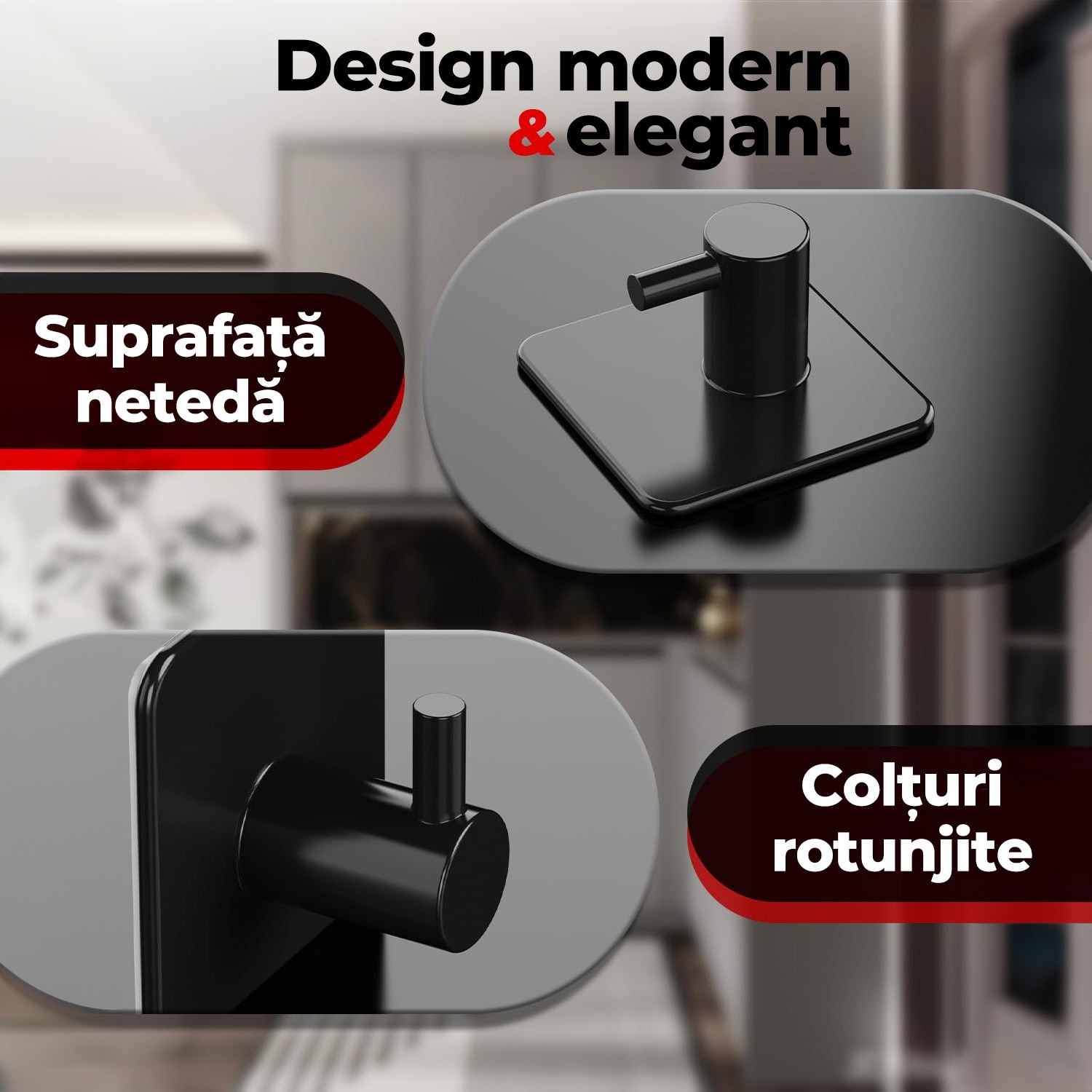 Cuiere Autoadezive 3M Ultra-Resistente MONDESA®, Montare Fara Gaurire ...