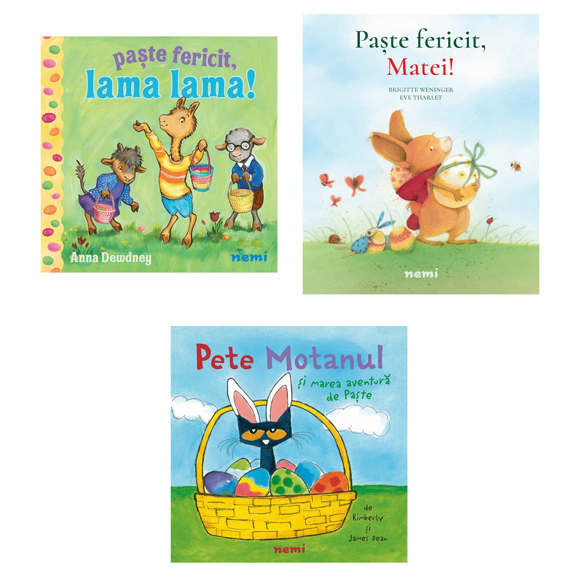 Pachet de Paste cu prietenii NEMI 3 volume - Anna Dewdney, Brigitte ...
