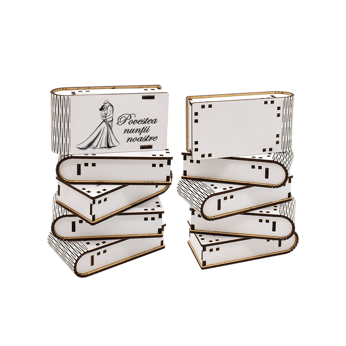 Pachet 10 cutii stick USB din lemn pentru fotografi nunta sau ...