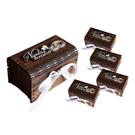 Pachet 5 cutii de stick USB din MDF in forma de cufar personalizat cu ...