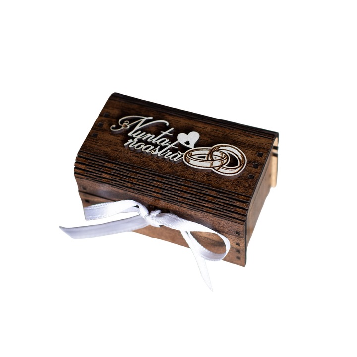 Pachet 5 cutii de stick USB din MDF in forma de cufar personalizat cu ...