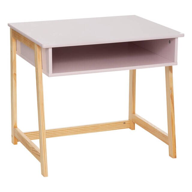 Birou pentru copii in stil scandinav, roz, 58 x 46 x 52 cm - eMAG.ro