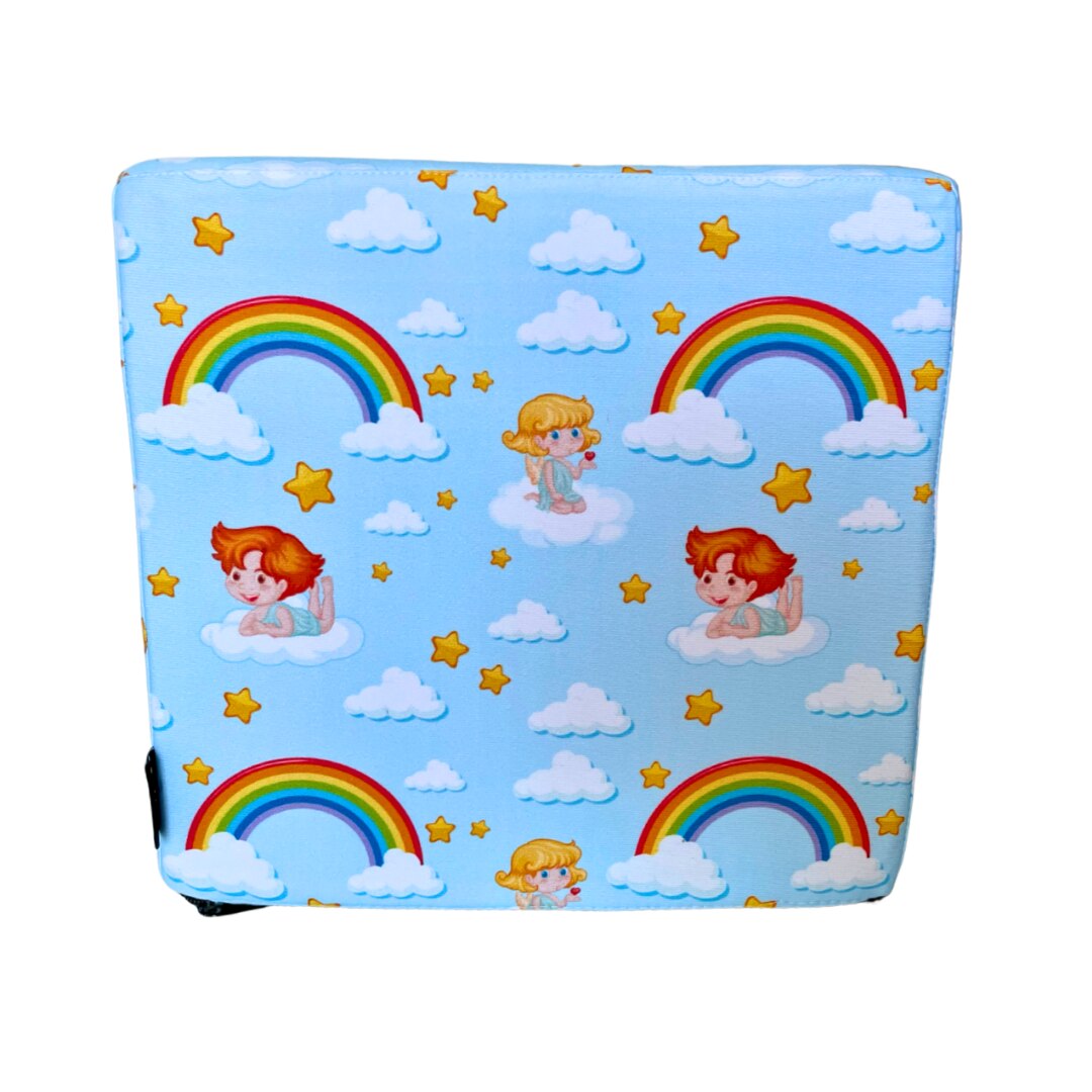 Taburet Units pentru copii, Blue Angel Cube, Bleu, 30 x 30 x 30 cm ...