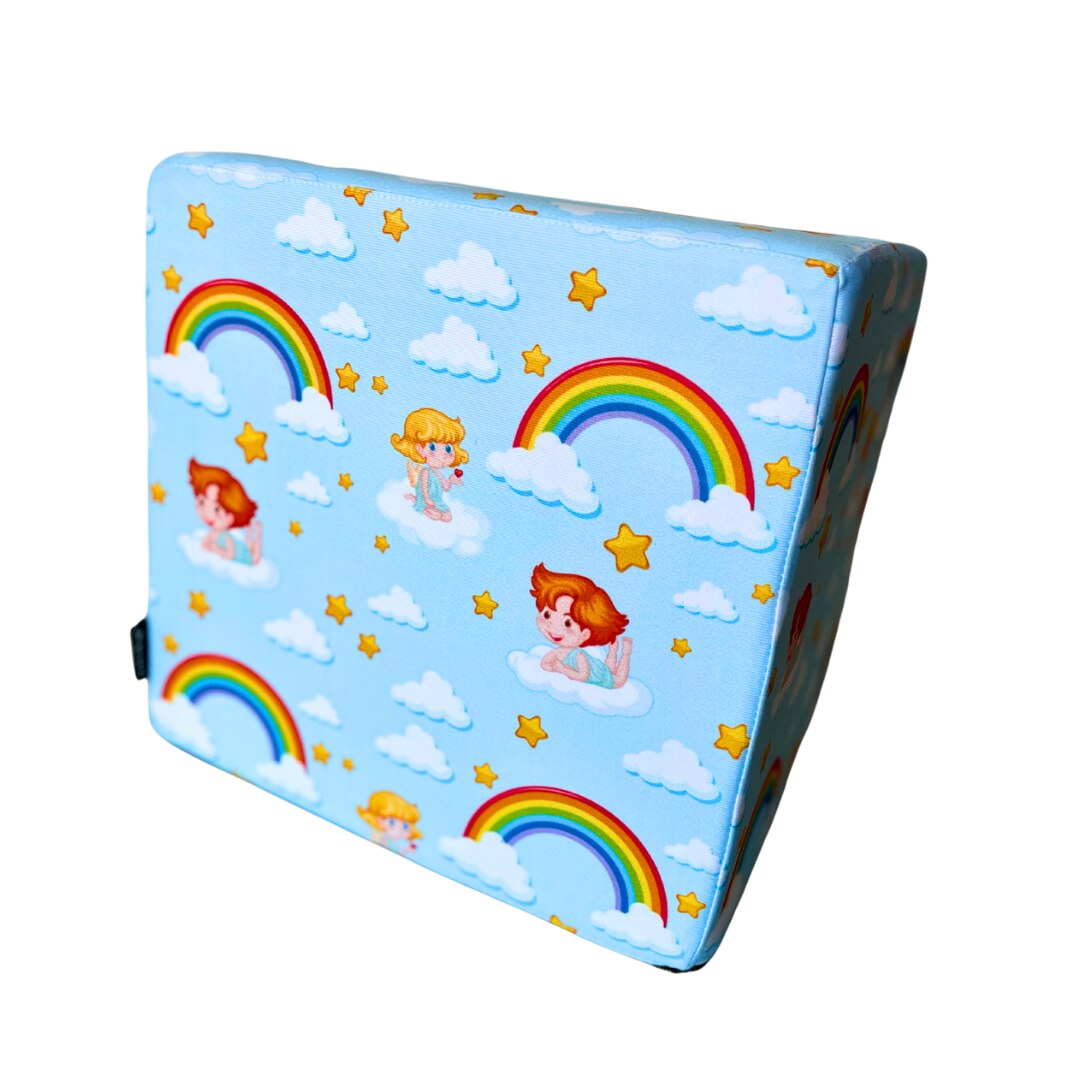 Taburet Units pentru copii, Blue Angel Cube, Bleu, 30 x 30 x 30 cm ...