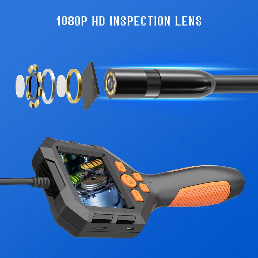 Camera endoscop, E-Kam, 10 m, 8 mm, Negru - eMAG.ro