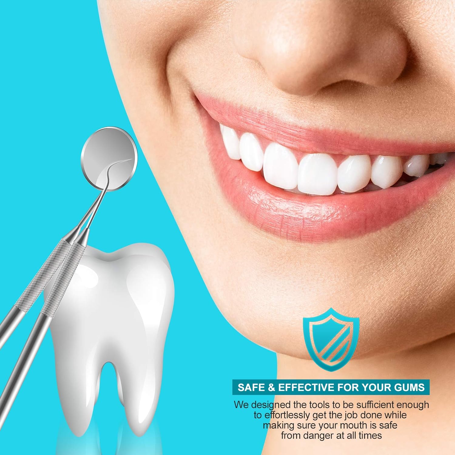 Set de Ingrijire Dentara, 6 Piese, Inox, Multifunctional, pentru ...