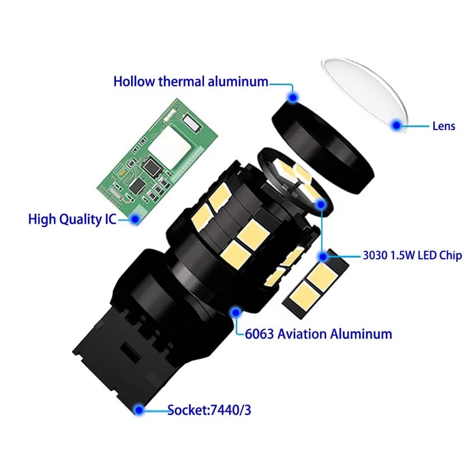 Комплект 2 led крушки Xentech Light M1 w21w/5w 3030 15 smd canbus 6000K ...