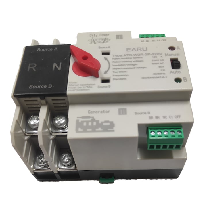 Comutator automat ATS (manager de retea) 230 V / 100A pentru sisteme ...