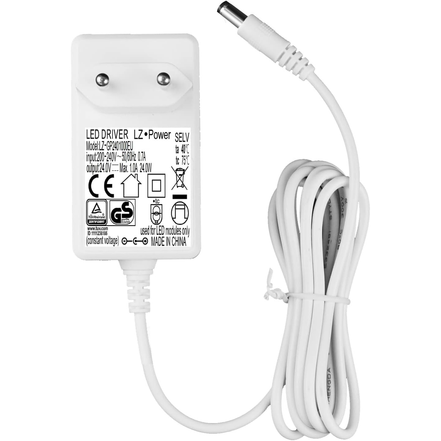 Alimentator pentru benzi LED, Lacasa, 24W, de la AC 200-240V la DC 24V ...