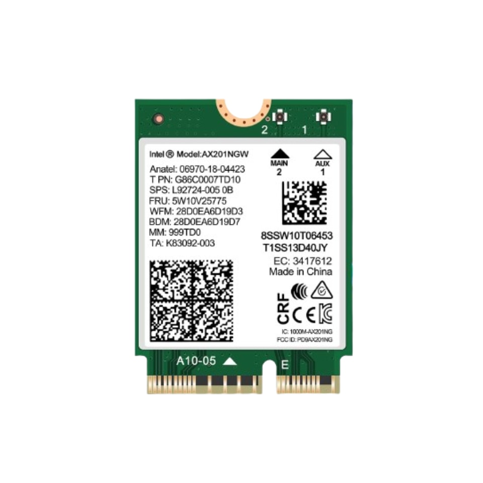 Placa de retea, Intel, Dual Band Wireless, AX201 NGW, WLAN, Wi-FI 6 ...