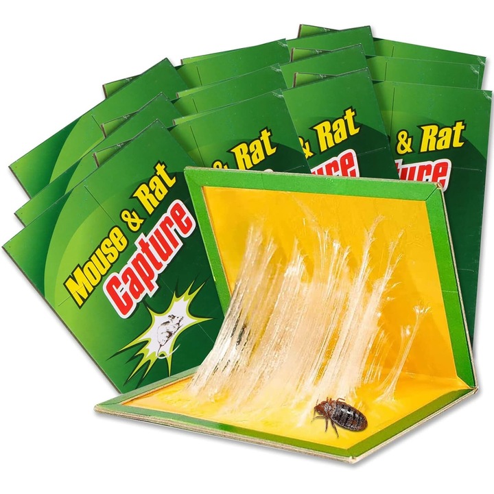 Capcane cu lipici pentru gandaci, Set 10 bucati, tip carte, impotriva ...