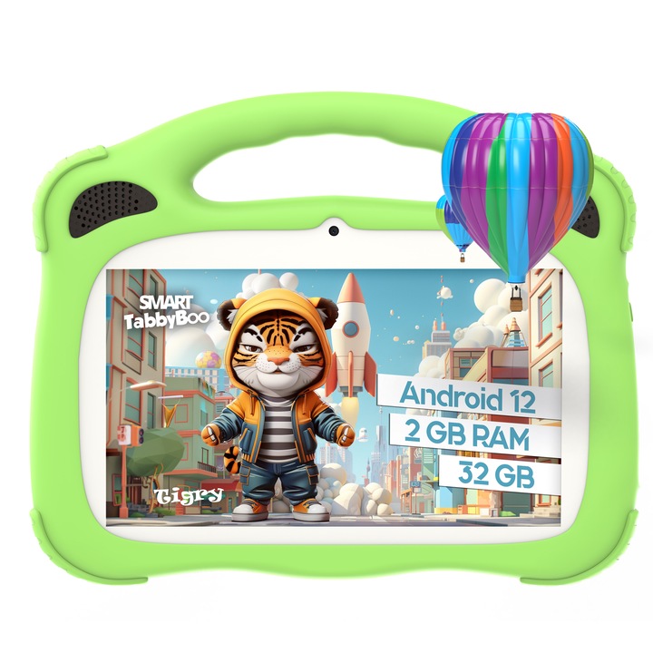 Tableta SMART TabbyBoo Tigrisor, 32GB, 2GB RAM, Android 12 cu control ...