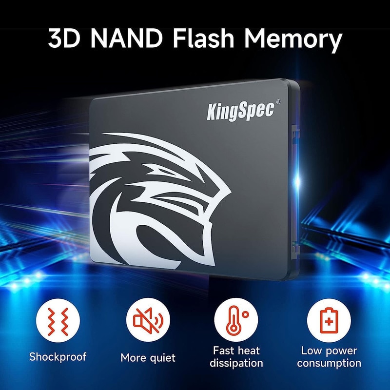 KingSpec P3-512 belső SSD, 2,5", SATA III, 512 GB, olvasási sebesség ...