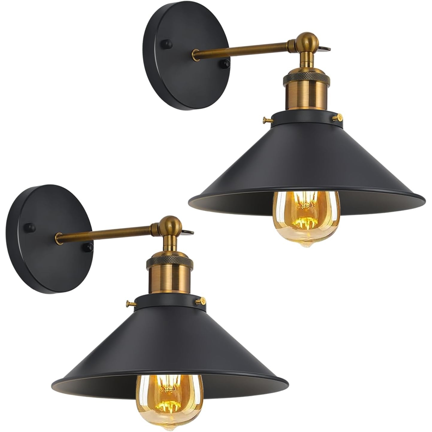 Mckalen, Aplice De Perete Vintage 2 Buc, E27, Cu Rotatie De 180 ...