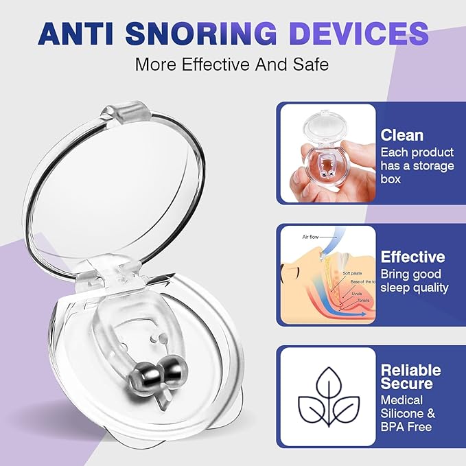 Set de 8 Dispozitive Antisforait cu Magnet Ajustabil, Silicon Sigur ...