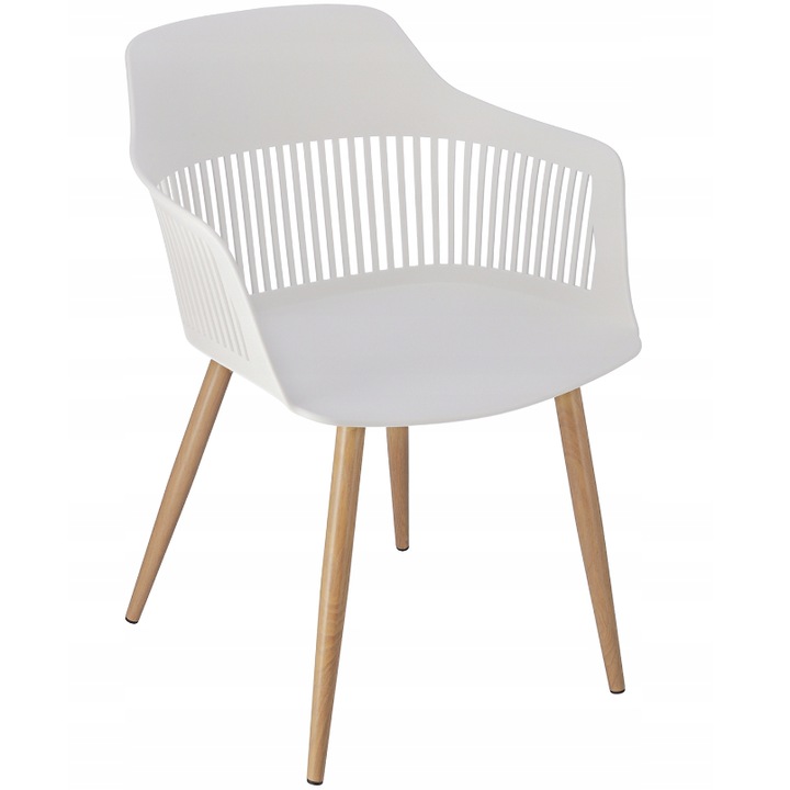 Scaun de gradina terasa, plastic MODERN, Alb - eMAG.ro