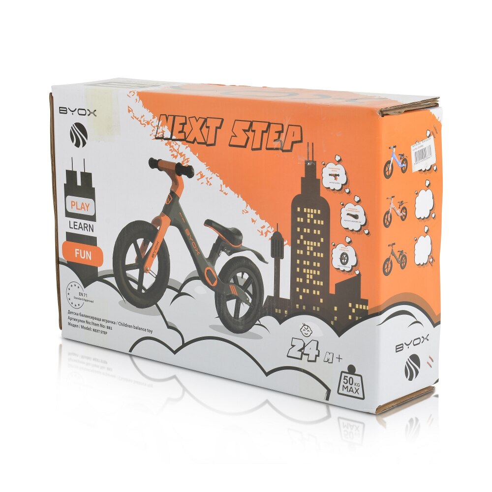 Bicicleta fara pedale Byox 12 inch cu stepper picioare lateral pliabil ...