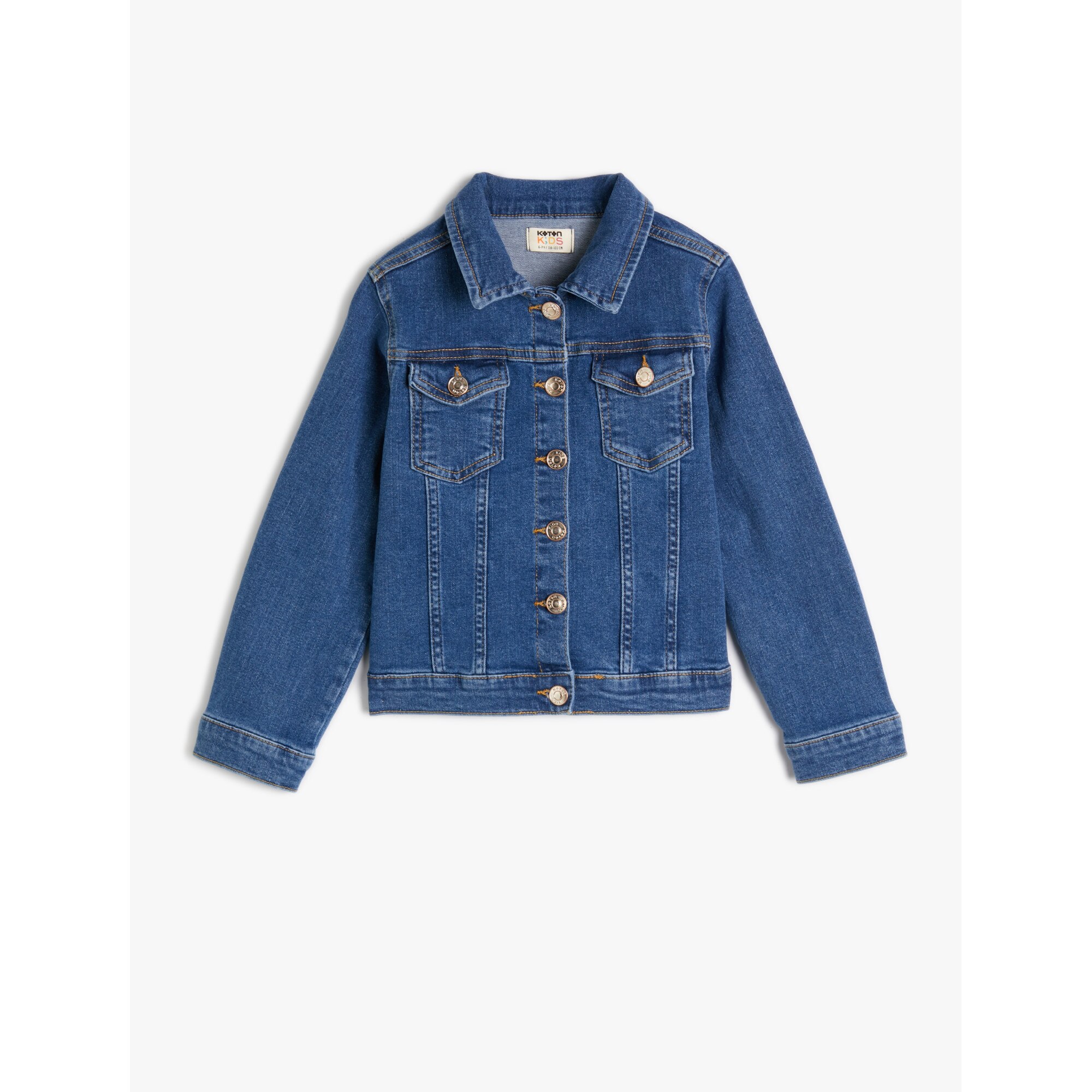 Geaca de blugi copii Koton, Poliester, Indigo, 6-7 ani - eMAG.ro