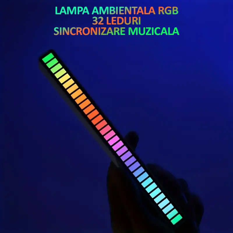Bara cu leduri RGB, NEXTLY, sincronizare muzicala, lumini de ritm ...