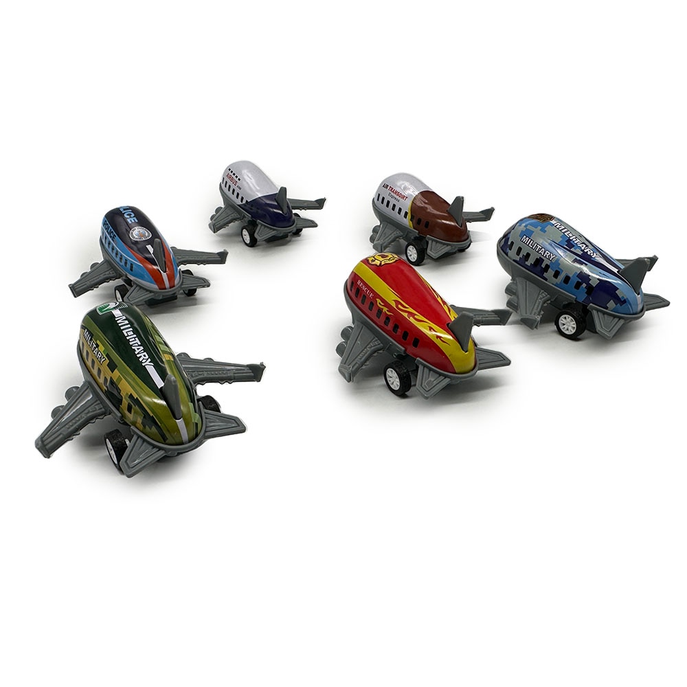 Set 6 avioane de metal, modele diferite, culori diferite, 8 cm ...
