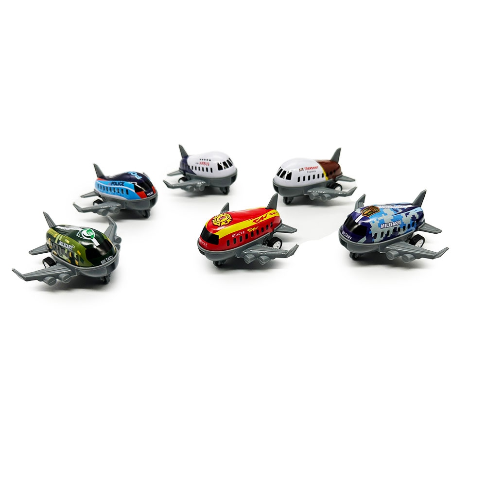 Set 6 avioane de metal, modele diferite, culori diferite, 8 cm ...