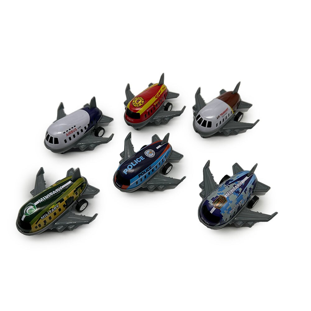 Set 6 avioane de metal, modele diferite, culori diferite, 8 cm ...