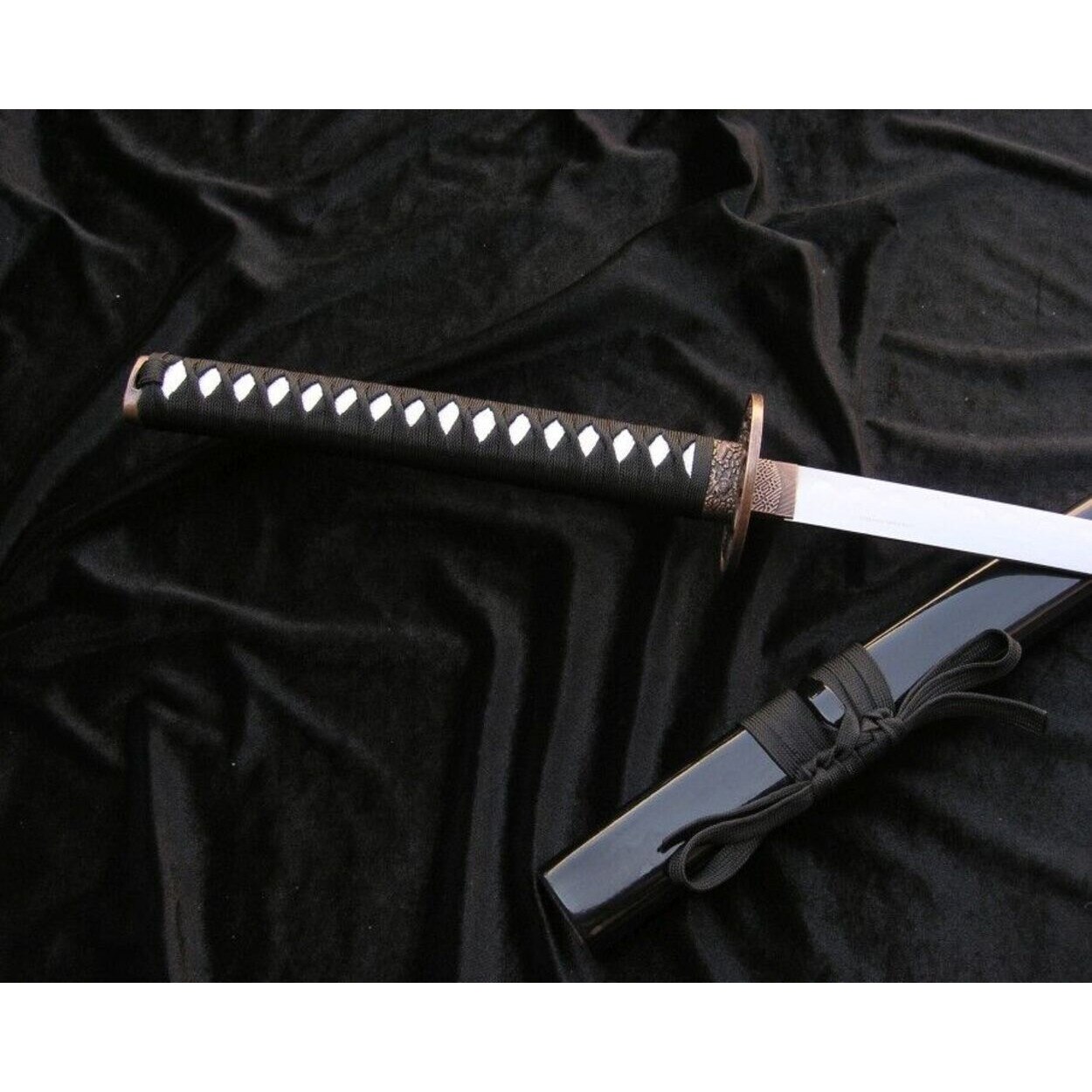 Sabie samurai Katana cu teaca, Lama otel carbon, Lungime in teaca 103 ...