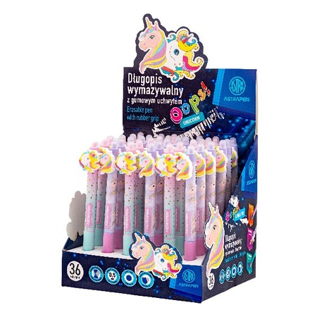 Pix ASTRA PEN sters pastel unicorn 0,5 mm 36 buc/afisaj - eMAG.ro