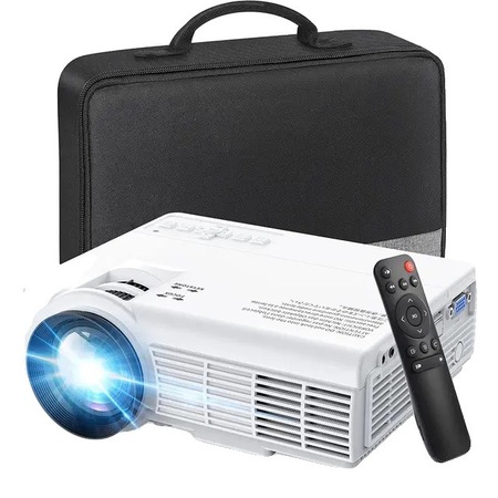 Videoproiector portabil, proiectie HD 1080P, luminozitate 120 ANSI ...