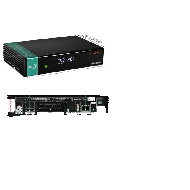 Receptor Satelit Gtmedia v8x, DVB-S2X, WiFi incorporat, 1080P, slot CA ...