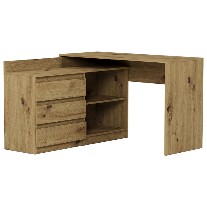 Set birou coltar si comoda 120x50 ARTISAN N-15 - eMAG.ro