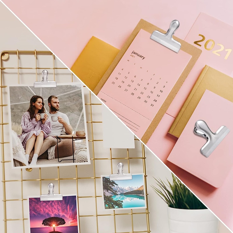 Set 6 Clipsuri Pungi, Inox, Sigilare Ferma, MNK-Tech0811, Argintiu ...