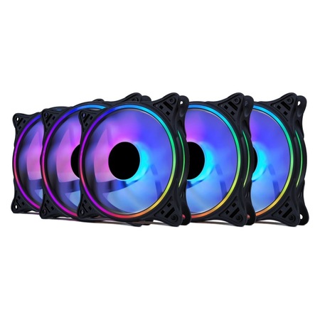 Set 6 Ventilatoare Carcasa 120 x 120 mm Pro Gaming ARGB, controller PWM ...