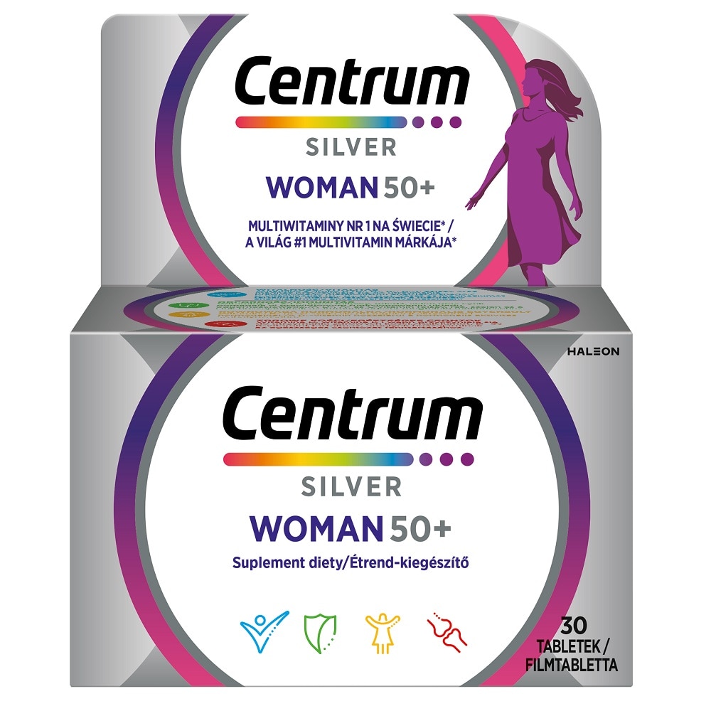 Supliment alimentar Centrum Silver Woman 50+, vitamine si minerale ...
