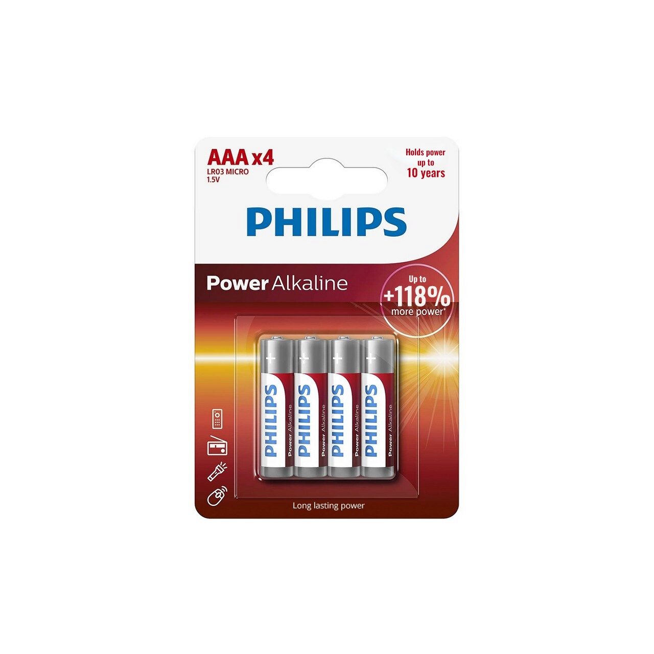 Set 4 baterii Philips LR03, AAA, Power Alcaline, blister - eMAG.ro
