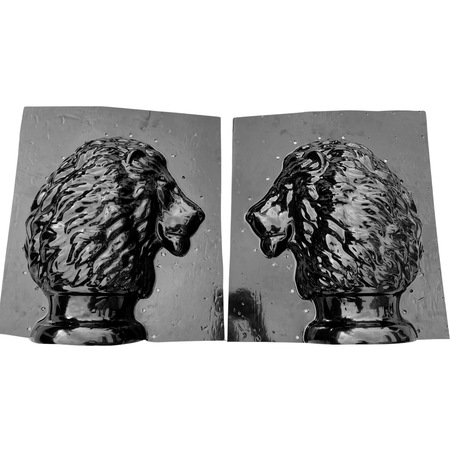 Matrita decoratiune gradina, model Leu Nobil, plastic ABS, negru ...