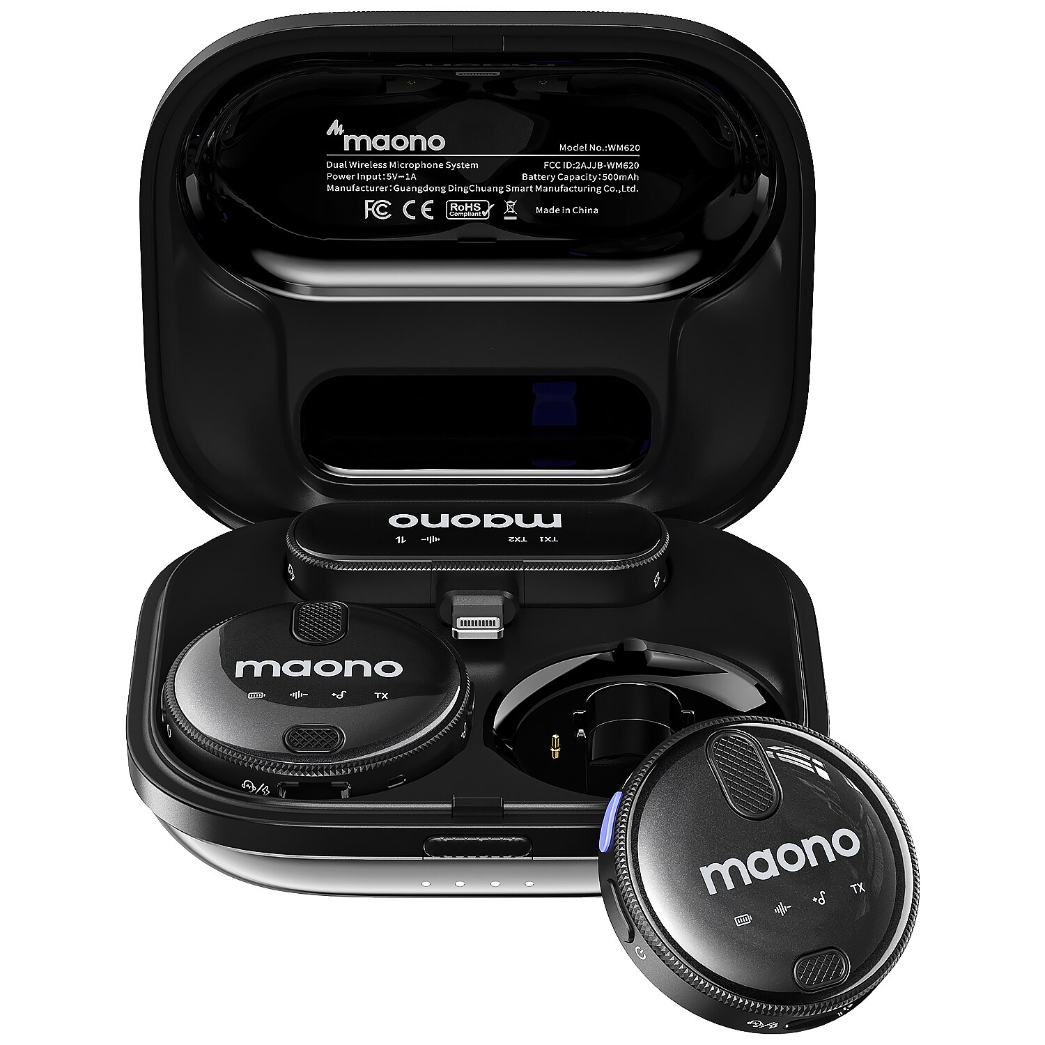 Set 2 Lavaliere wireless, Maono WM620 B2, Double Noise Cancellation ...