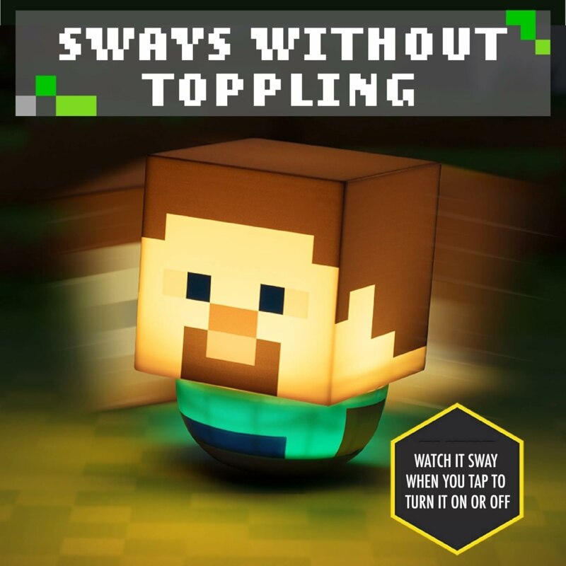 Paladone, Éjszakai fény, Minecraft: Steve Sway Light, Elemes, Vezeték ...