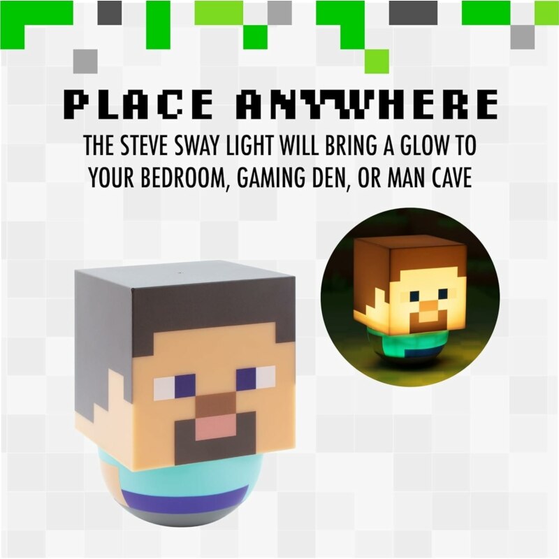Paladone, Night Light, Minecraft: Steve Sway Light, Захранван от ...