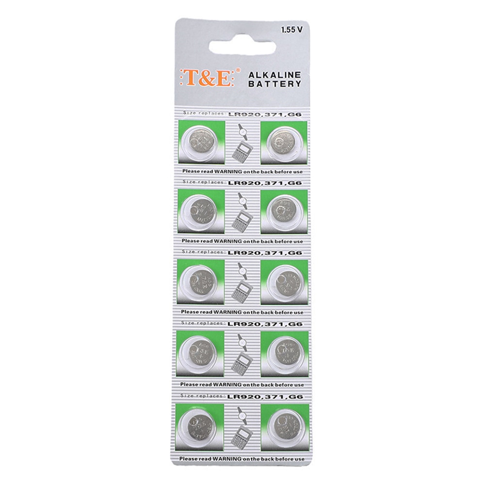 Set 10 baterii alcaline T&E AG6, 1.55V, 9.5mm - eMAG.ro