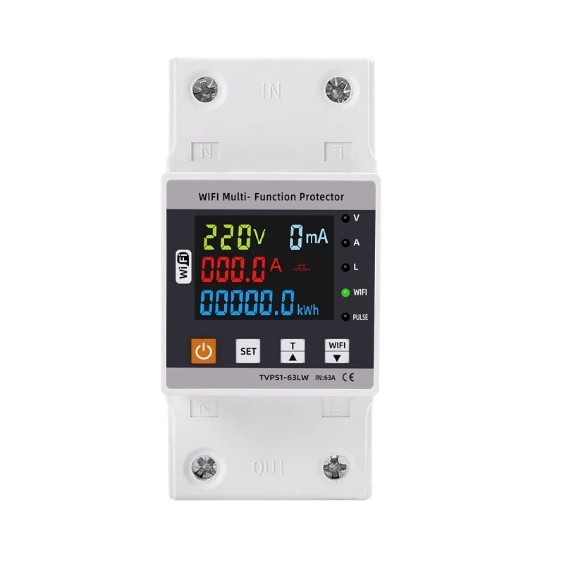 Contor monofazat, E-ETOP, Releu dublu, Calibrare, Afisaj color, 63A ...