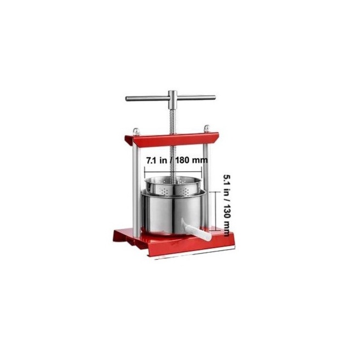 Presa manuala pentru fructe si legume, inox, capacitate 6L, usor de ...