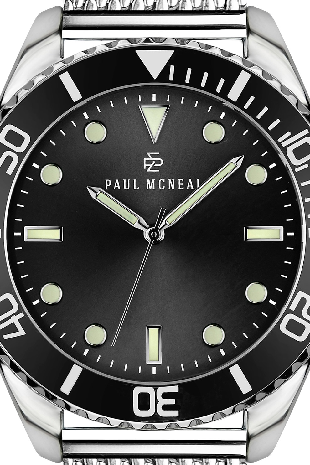 Paul McNeal, Кварццов часовник с мрежеста верижка от неръждаема стомана ...