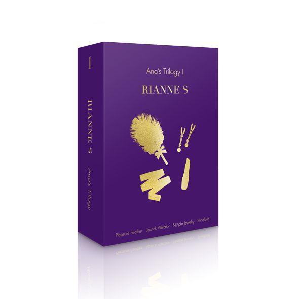 Set BDSM, Ana's Trilogy, masca de ochi din matase, vibrator in forma de ...