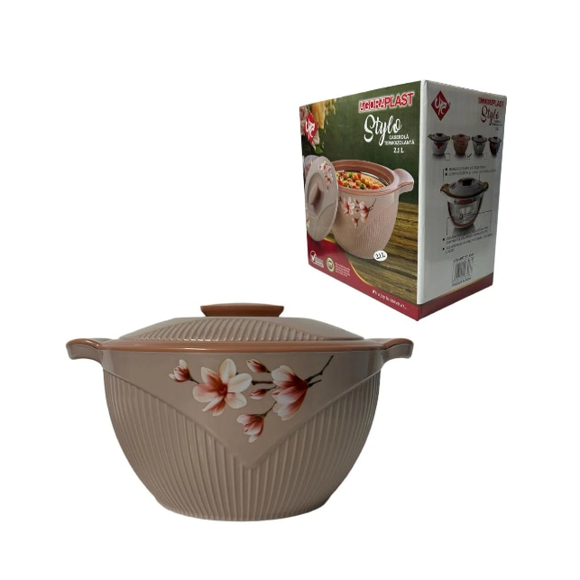 Caserola termoizolanta cu capac, 2, 1 L, Stylo, Roz - eMAG.ro