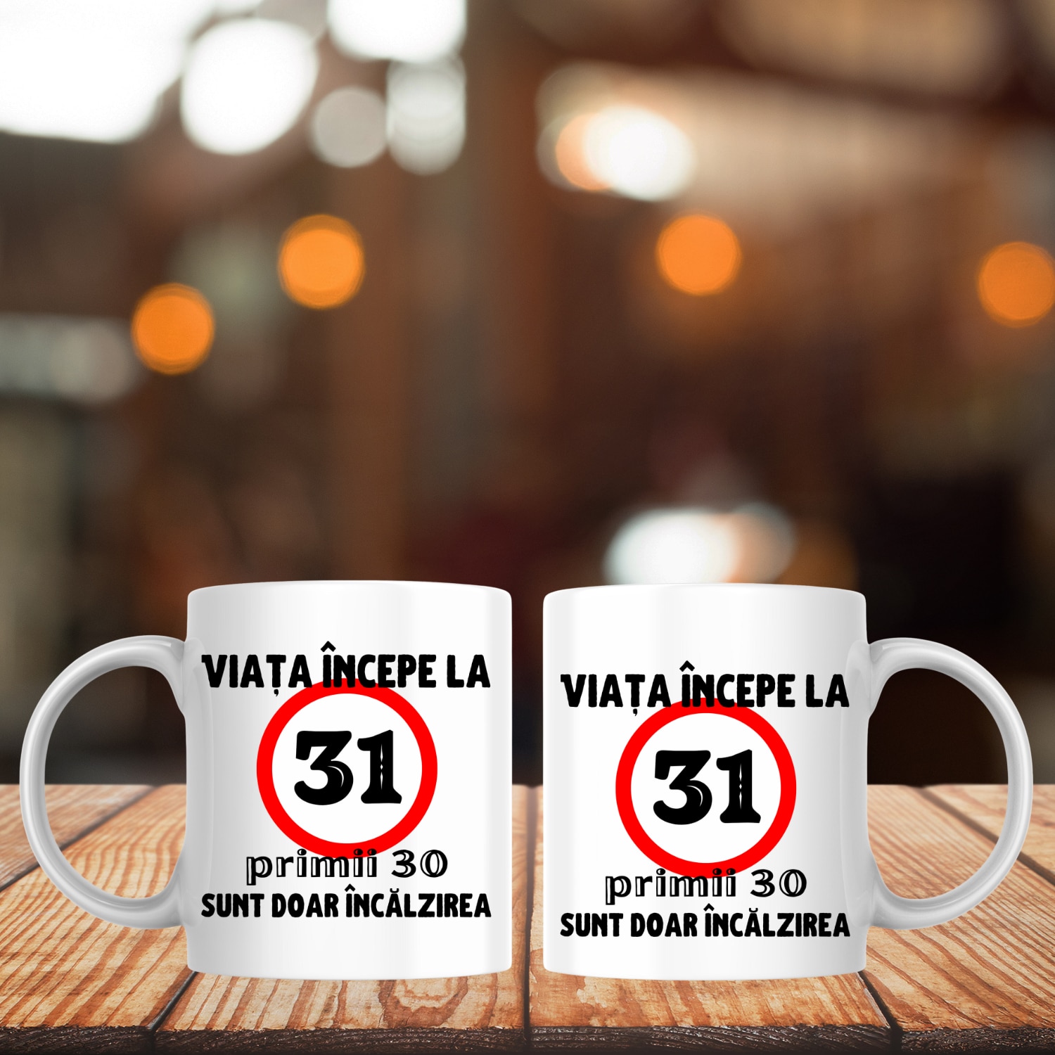 Cana personalizata - Viata incepe la 31 de ani, alba, 330 ml - eMAG.ro