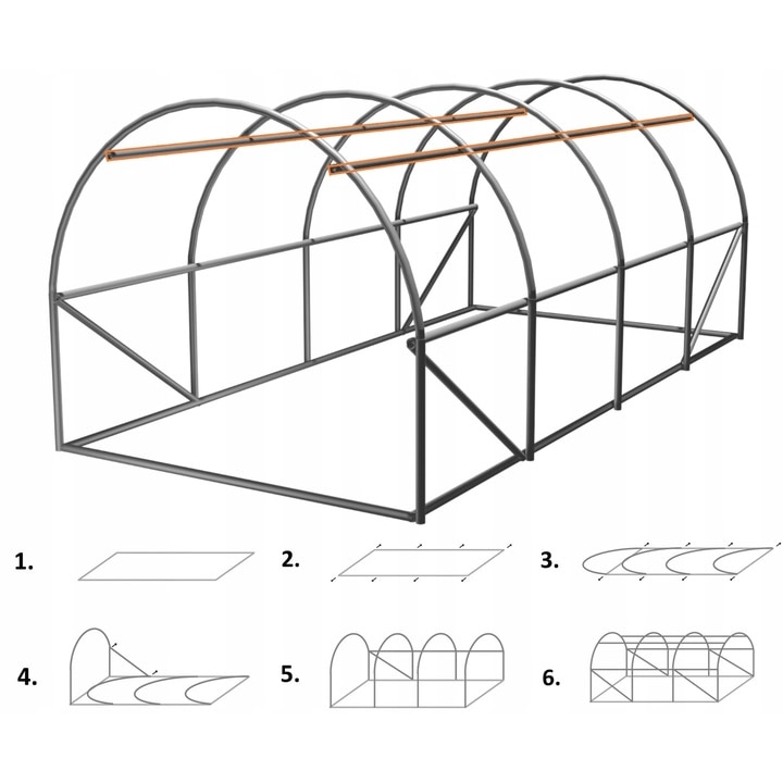 Solar gradina 6 x 3 x 2m pentru plante si legume - eMAG.ro