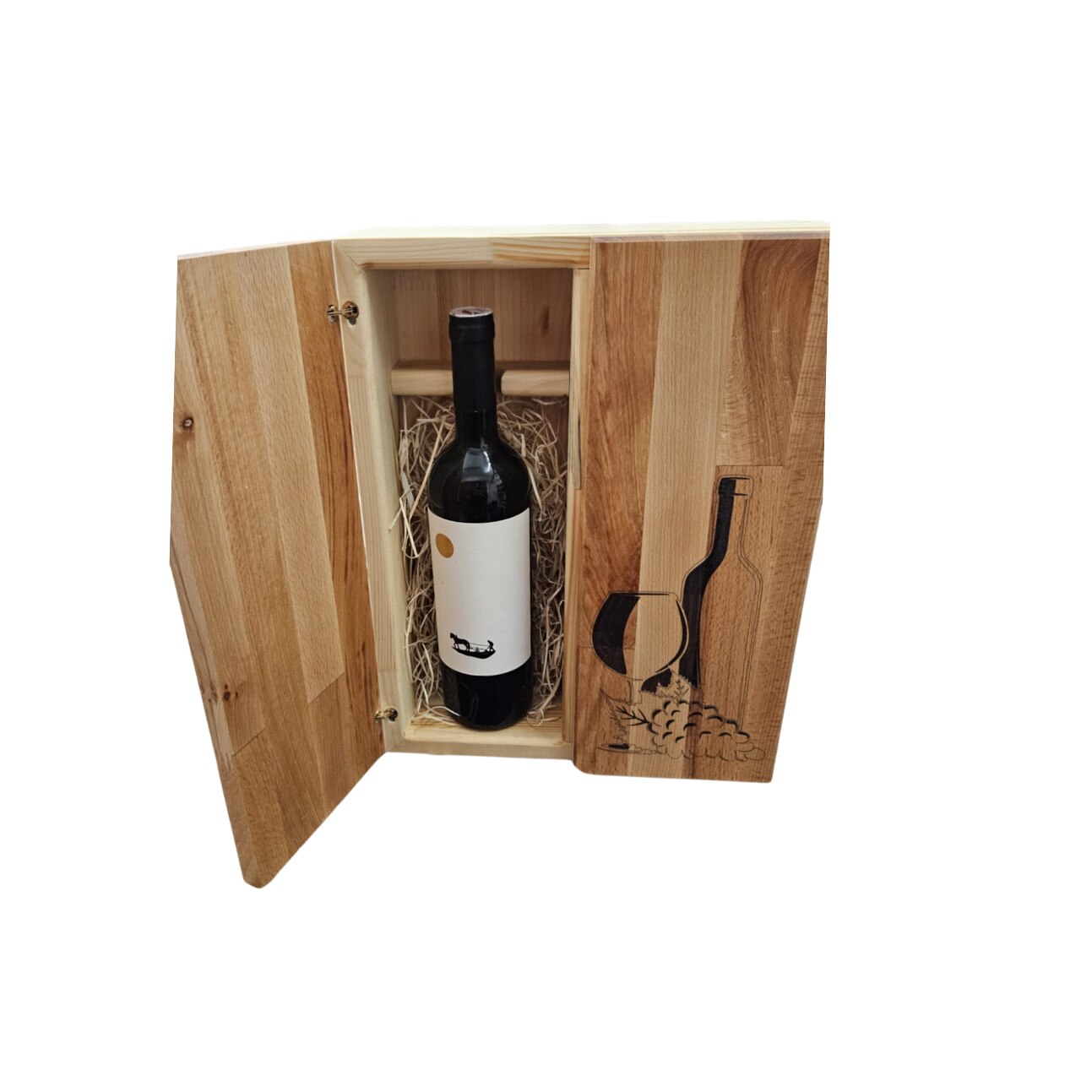 Cutie de transport/prezentare, din lemn masiv de fag si brad, handmade ...