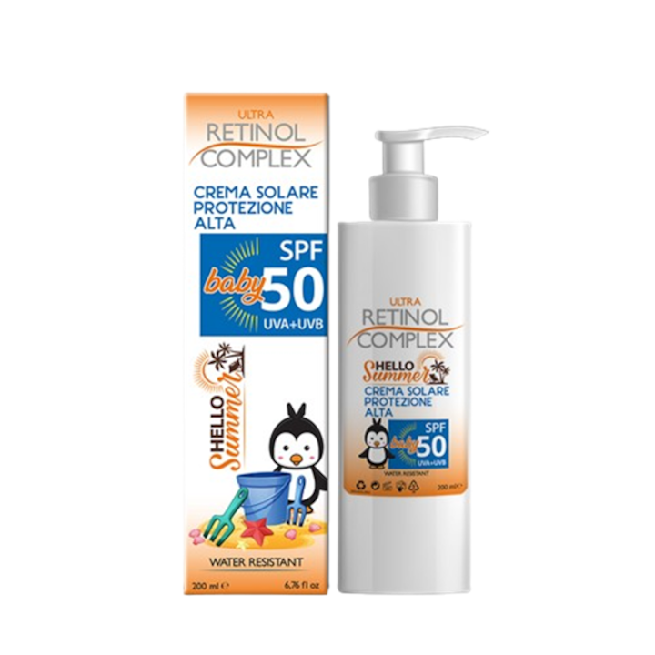 Crema protectie solara pentru copii, spf 50, Ultra Retinol Complex, 200 ...